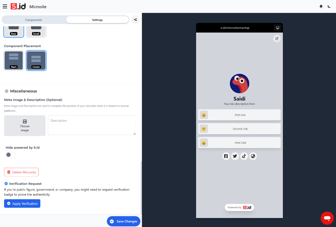 How to make your Microsite Verified? - s.id